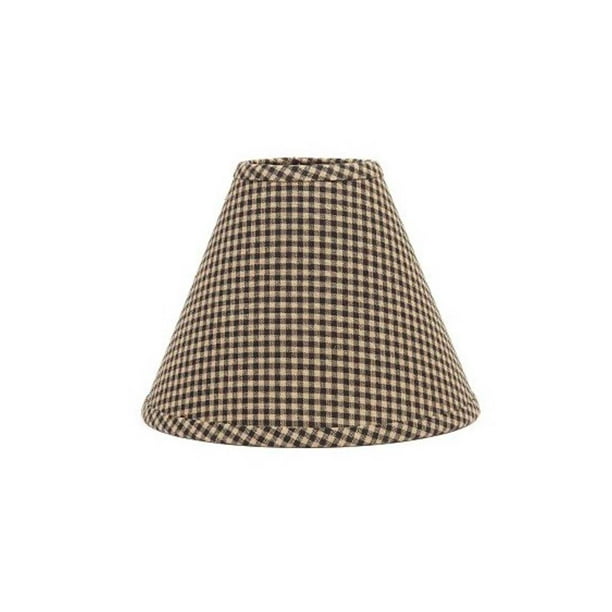 Newbury Gingham Black 10" Bulb Clip Fabric Lamp Shade by Raghu ...