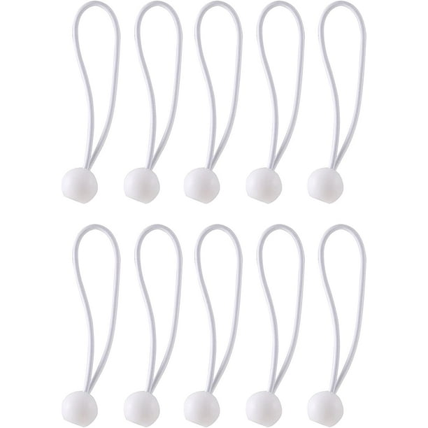 Ball Bungee Cords,4 Inch White Tie Down Cords for Tarp, Canopy Shelter ...