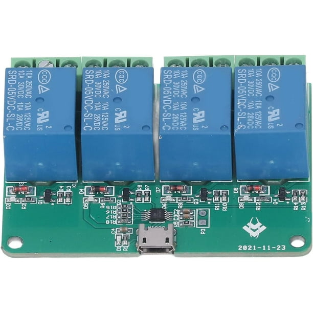 Veeki 4 Channel Relay Module Converters for Hid Chip 5V USB Expansion ...