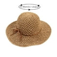 Sun Hat For Women Floppy Straw Wide Brim Summer Hats Foldable Packable