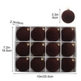Cmunyle 12 Pieces Flocked Velvet Christmas Ball Ornaments Plastic ...