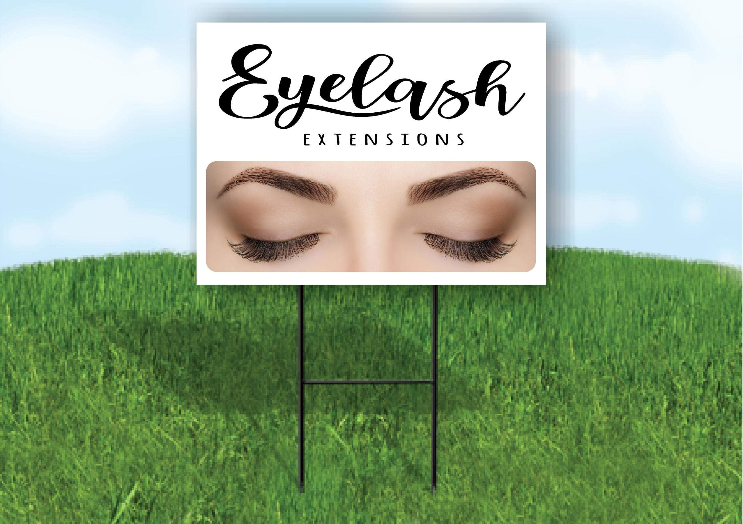 Work House Signs Double Sided Sign Eyelash Extensions SPA Picture Yard ...