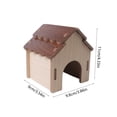 Danhjin Hamster Cage Natural Solid Wood Hideout House for Hamster ...