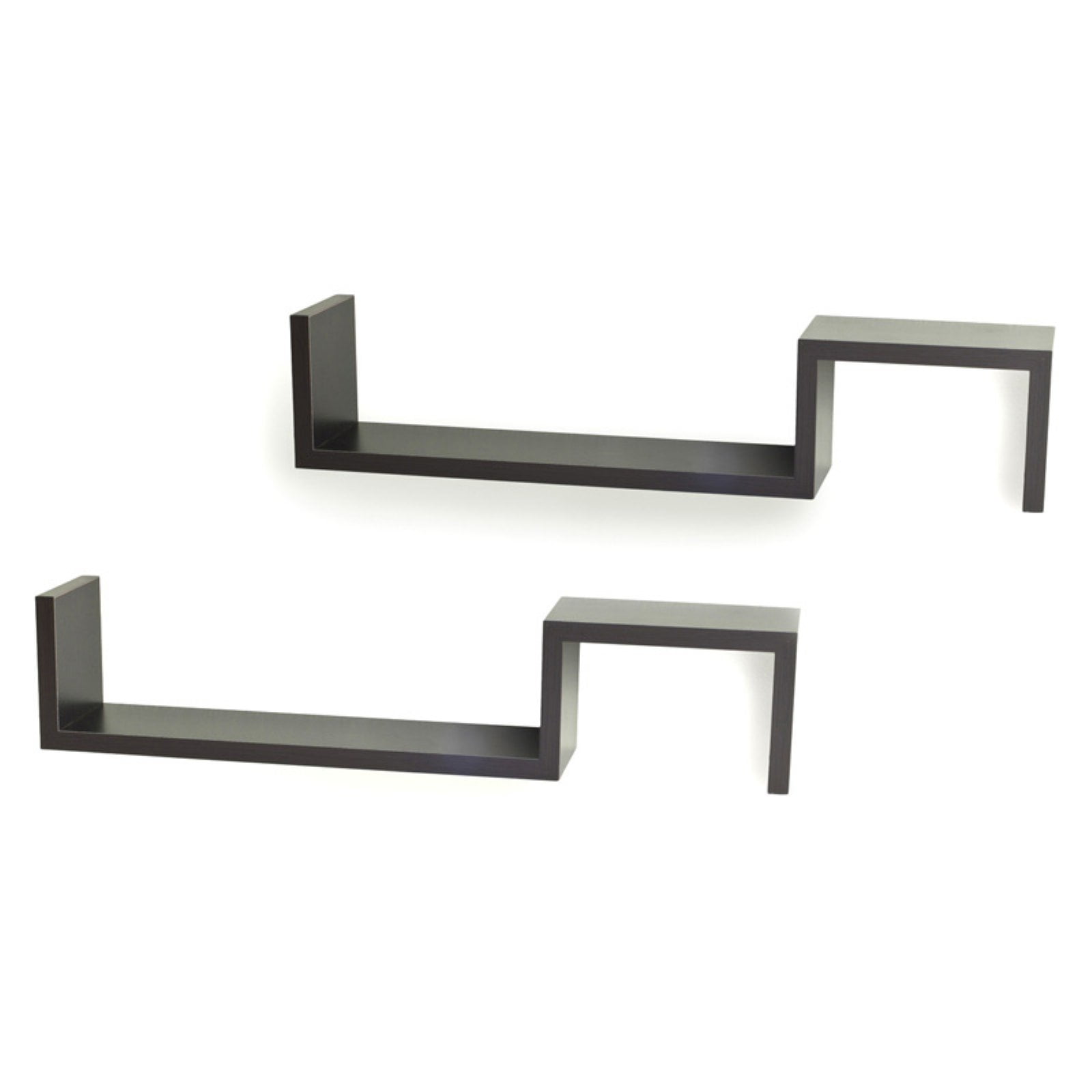 Danya B S Shape Wall Mount Floating Shelf - Set of 2 Shelves in ...