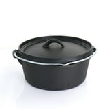 MegaChef Pre-Seasoned Cast Iron 5-Piece Kitchen Cookware Set, Dutch ...