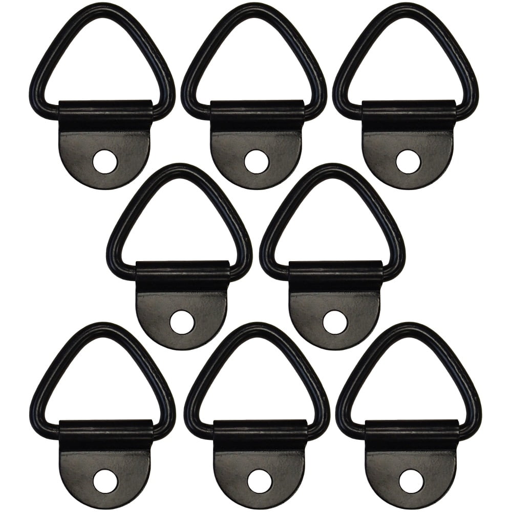 (8) 1/4" Steel One Bolt Hole D Ring 2400# Truck Trailer Rope Chain Tie ...