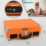 PYLE PVTTBT6OR - Portable Vintage Classic-Style Bluetooth Turntable ...