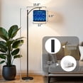 Arc Floor Lamp with Adjustable Lampshade Blue stained glass window ...