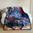 Marvel Spiderman Kids Comfy Blanket with Sherpa Reverse, Peter Parker ...