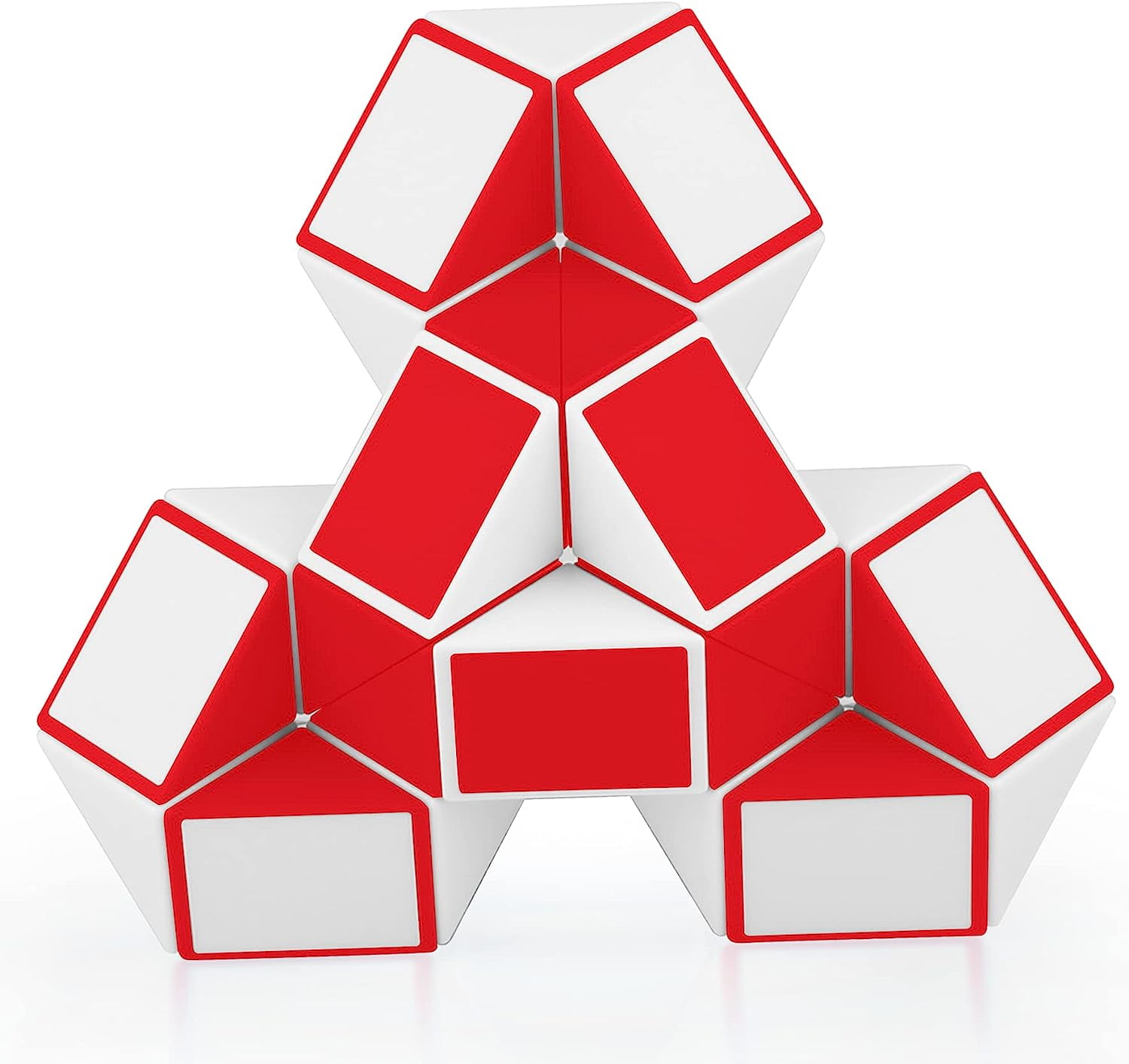 Serpiente Mágica, Serpiente Mágica 24 Segmentos Blanco Rojo Twist ...