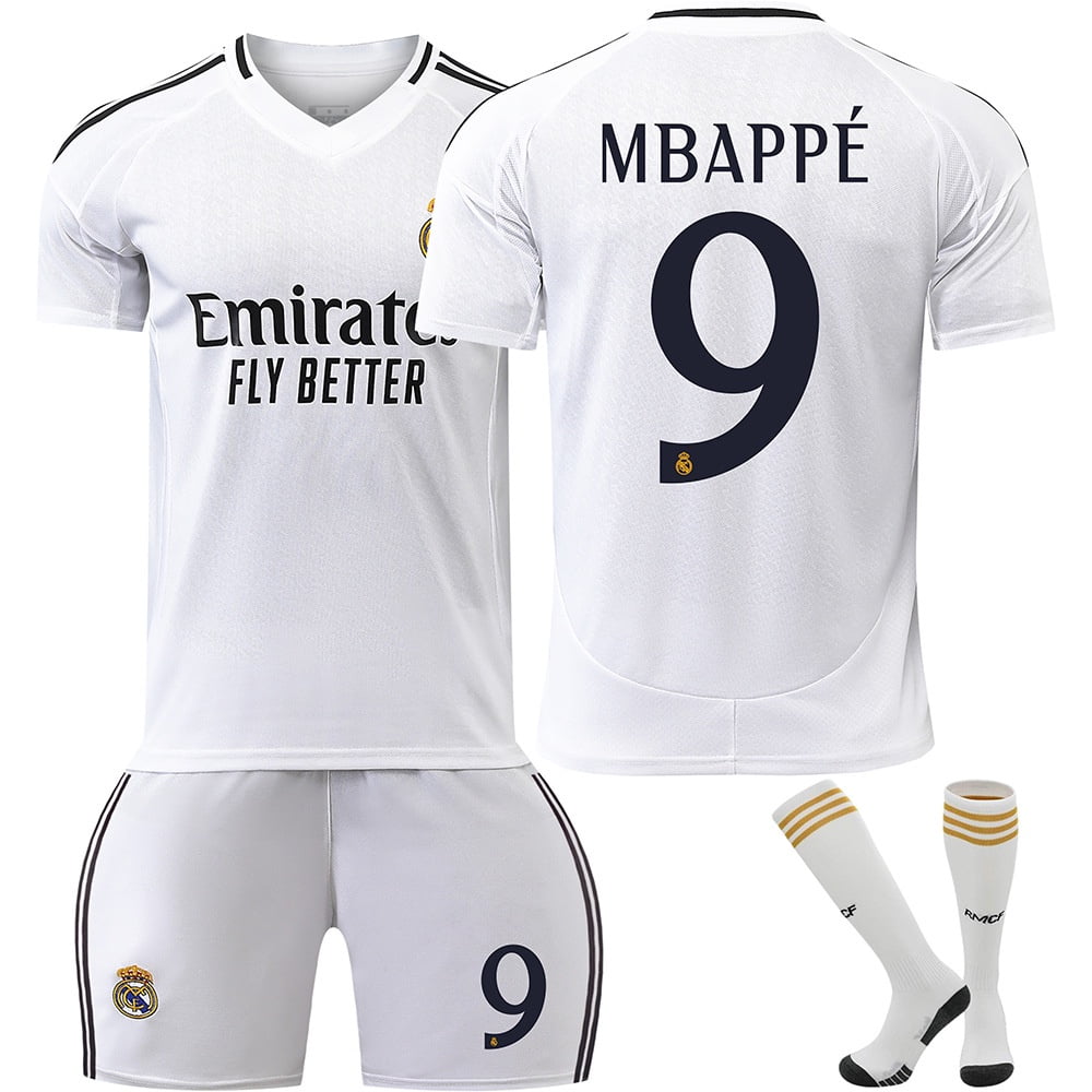 24-25 Real Madrid Mbappe 9 Home Football Shirts New Season Latest ...