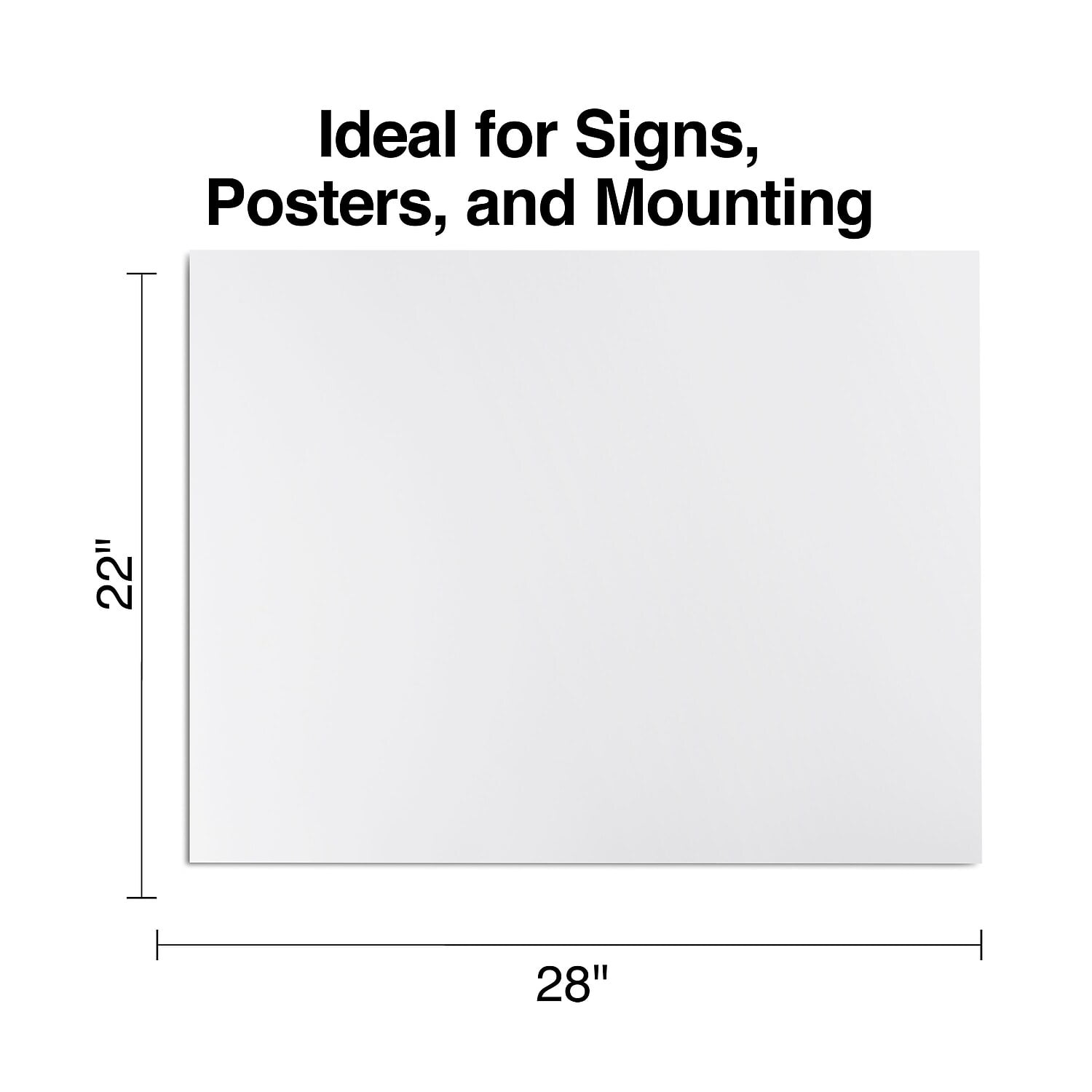 Staples Poster Boards 10-Pack White 22′ x 28′ (MMK04500S) 28126-US