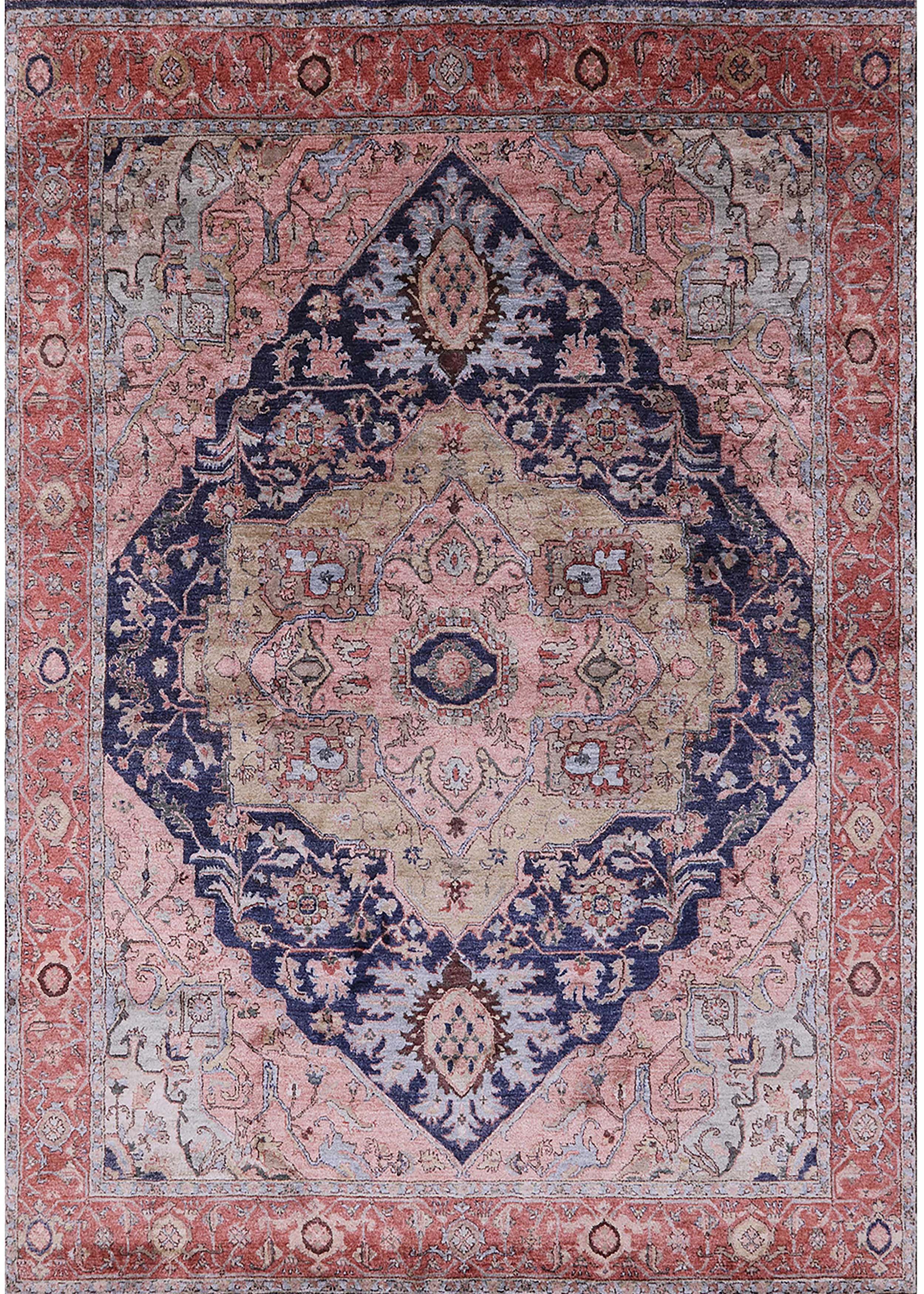 Ahgly Company Indoor Rectangle Mid-Century Modern Maroon Purple ...