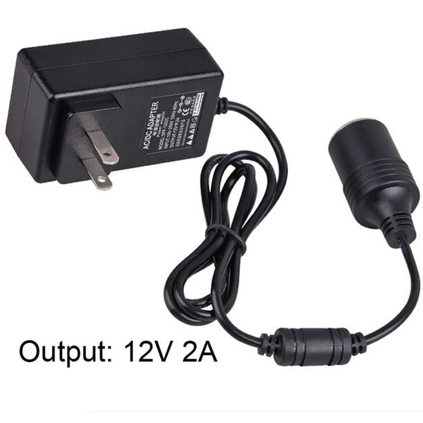 100V-240V AC Wall to DC 12V 2A 24W Car Auto Cigarette Lighter Charger ...