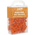 JAM Paper Push Pins, Orange, 2 Packs of 100 - Walmart.com