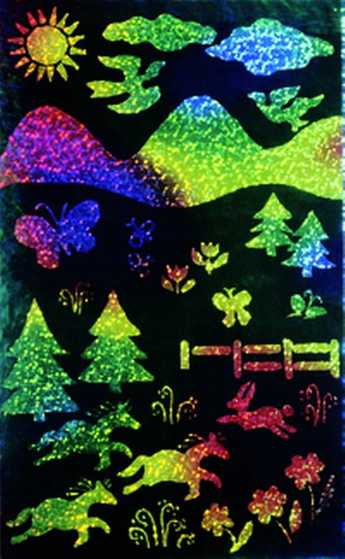 Melissa & Doug Scratch and Sparkle, Multicolor Glitter, 30-Boards ...