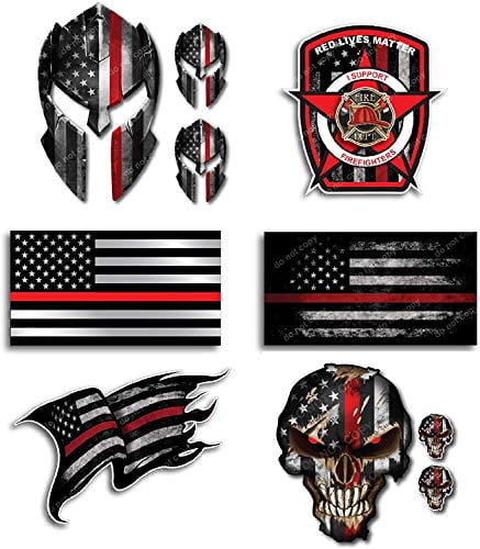 Mega Variety Pack of 10 Thin Red Line Firefighter Fire Department Fire ...