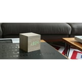 Gingko Cube Click Clock 3" x 3" Soft LED Display Time/Date/Temp ...