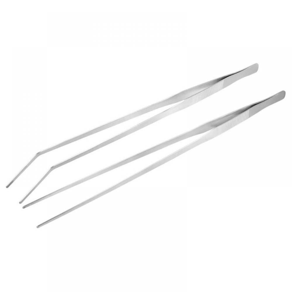 2Pcs/set Stainless Steel Straight/Curved Nail Tweezers Nippers Tools ...