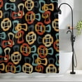 Colored Rings Shower Curtains for Bathroom, Abstract Retro Colorful ...