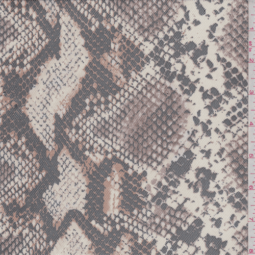 Beige Snakeskin Print Stretch Mesh, Fabric Sold By the Yard - Walmart.com