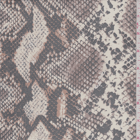 Beige Snakeskin Print Stretch Mesh, Fabric Sold By the Yard - Walmart.com