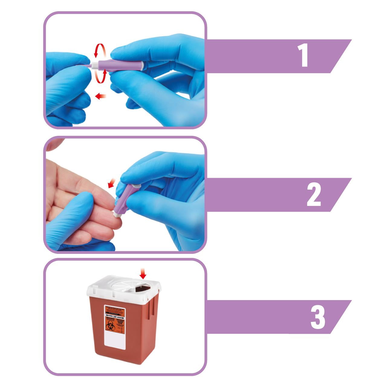 ONE-CARE PLUS Safety Lancets, Contact-Activated, Comfort Micro Needle ...