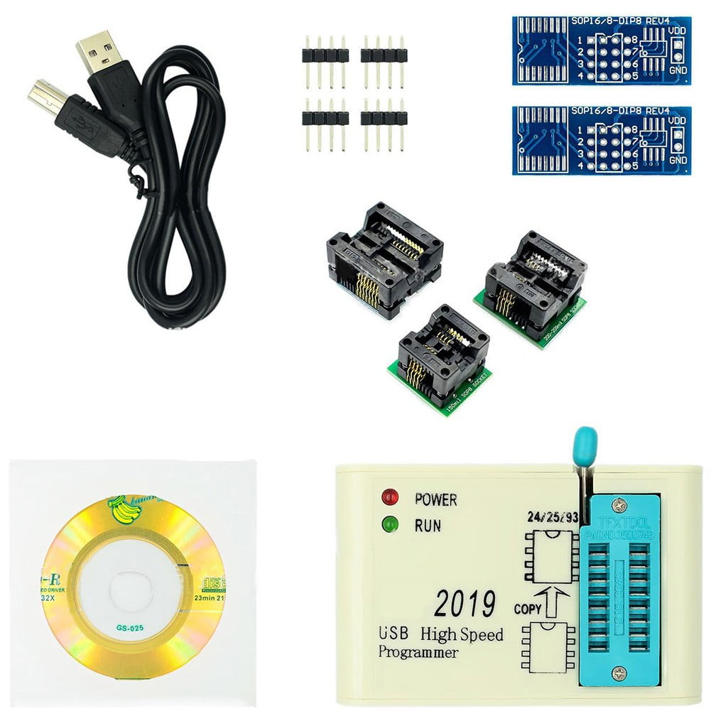 High Speed Usb Spi Programmer Support 24 25 93 Eeprom Flash Bios Chips ...