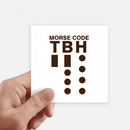 morse code hstly expressed point line sticker square waterproof ...