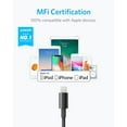 Anker USB A to Lightning Cable(3.3FT, 1Pack), MFi Certified Nylon USB ...