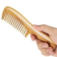 Onedor Handmade 100% Natural Green Sandalwood Hair Combs - Anti-Static ...