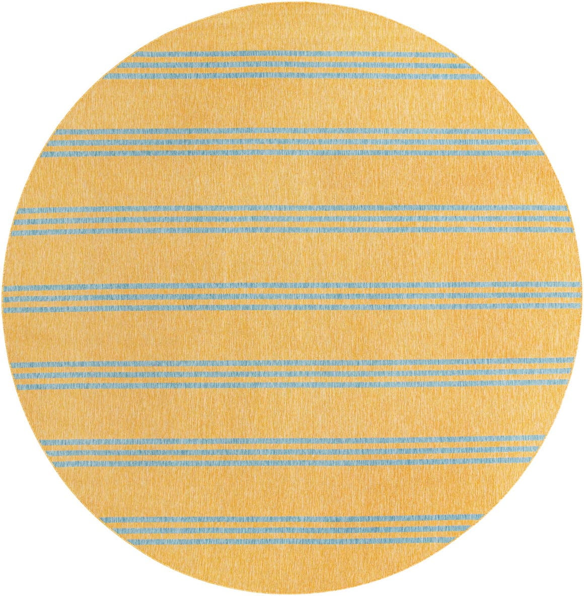 Rugs.com Jill Zarin Outdoor Collection Rug – 13' Round Yellow And Aqua ...