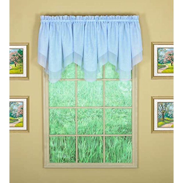 Emelia Original Voile Ascot 25", Sky Blue, 40" W X 25" L - Walmart.com