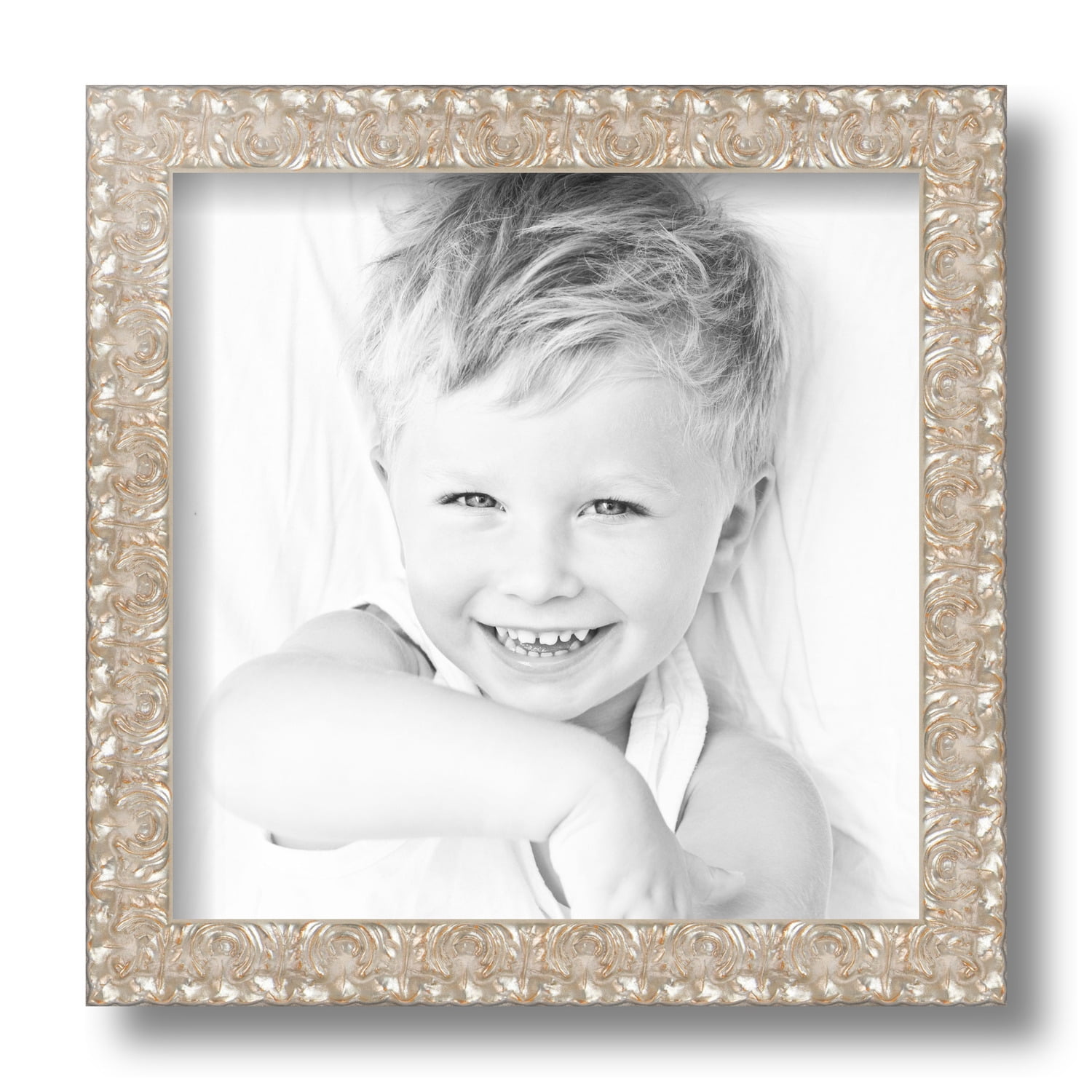 ArtToFrames 9x9 Inch Silver Thin Picture Frame, This Silver Wood Poster ...