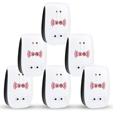 Ultrasonic Pest Repeller Indoor 4 Pack, Two Modes Pest Repellents ...