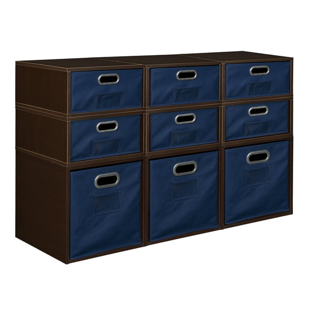 Niche Cubo Storage Set- 3 Full Cubes/6 Half Cubes with Foldable Storage ...