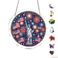 Acrylic Puzzle Suncatcher Window Hanging Round Stained Glass Floral ...