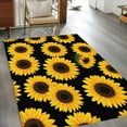 Area Rug for Living Room, Yellow Sunflowers Non-Slip Indoor Large ...