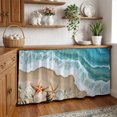 Cabinet Curtain 28''W x 51''L, Coastal Beach Ocean Under Sink Curtain ...