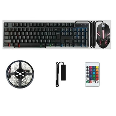 Shipadoo D500 RGB 104 Keys Gaming Keyboard and Mouse Combo, Black ...