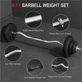 Yaheetech 44 lb Barbell Weight Set with Plates and Detachable Curl Bar ...