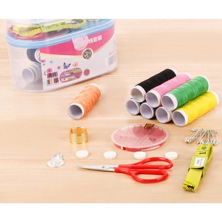 Universal Portable Home Sewing Box Bag Kit Thread Threader Needle Tape ...