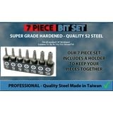 7 Piece Security Torx Bit Set (T7 - T25) - Walmart.com