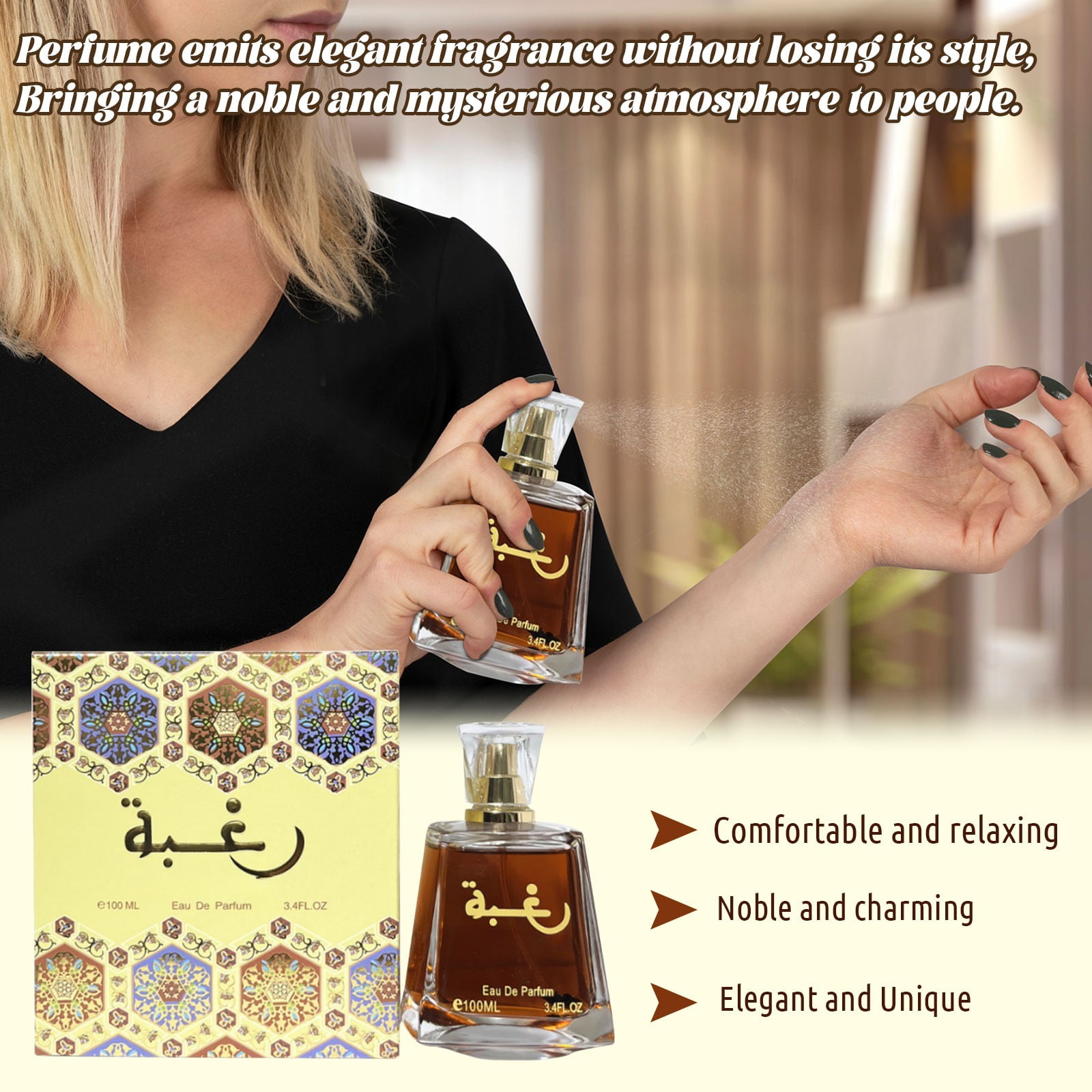 Perfume para hombres y mujeres, 100ml, Black Galloping Middle Arabia ...