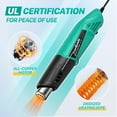 Heat Gun, 380W Fast Heat Mini Hot Air Gun with 2-Temp Settings 480°F ...