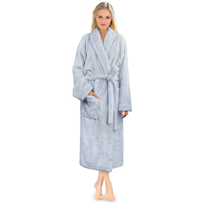 PAVILIA Premium Womens Plush Soft Robe Fluffy, Warm, Fleece Sherpa ...