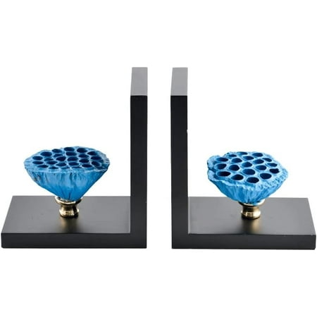 Resin Bookends/Bookshelf Bookend, Creative Lotus Shape Book Stand Home ...