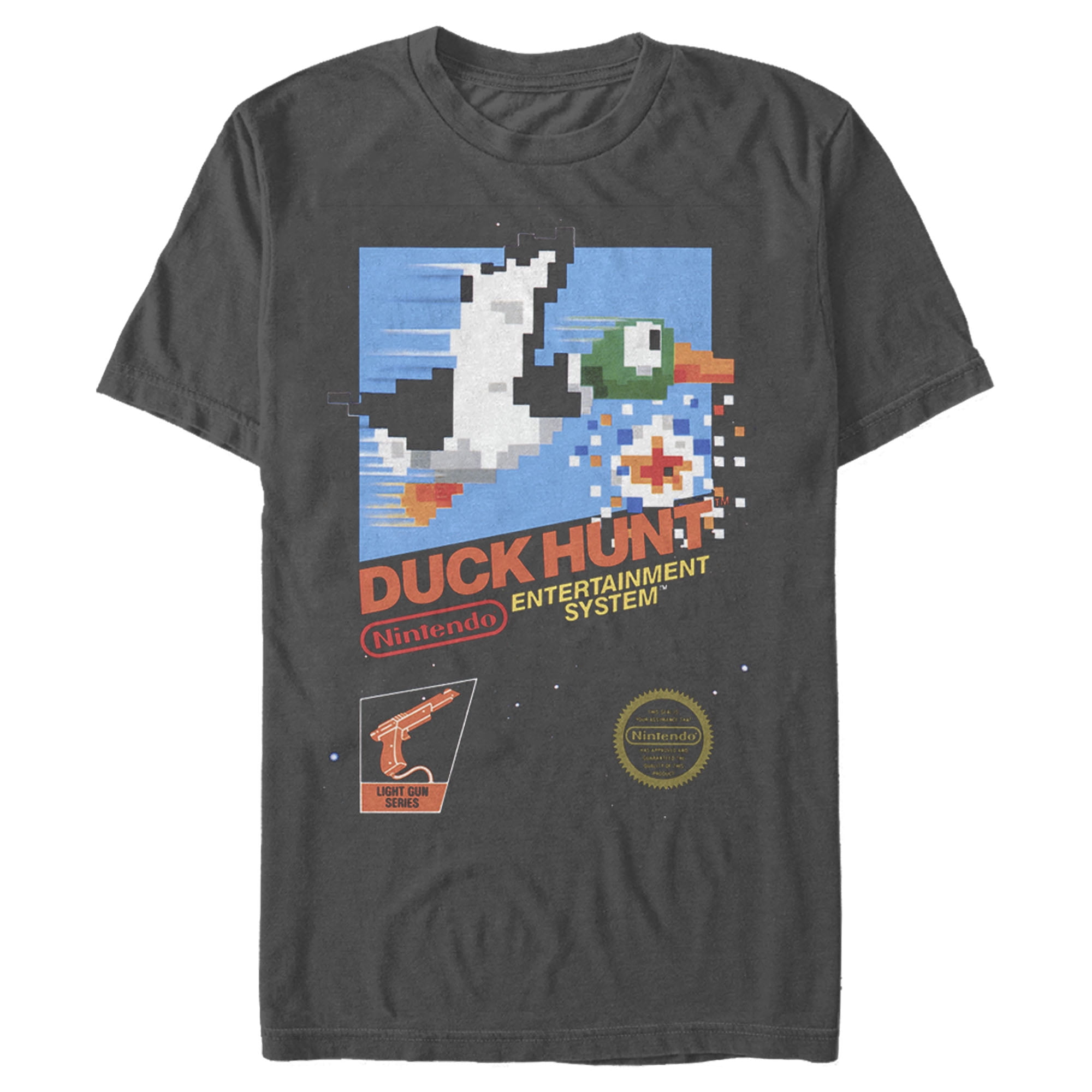 Men's Nintendo NES Duck Hunt Graphic Tee Charcoal 2X Large - Walmart.com