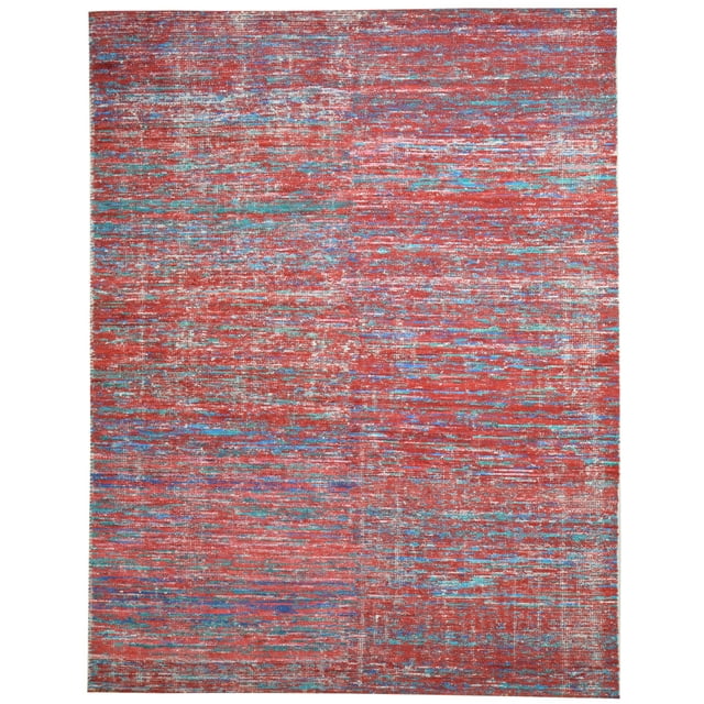 Rayon From Bamboo Rust Rug 8X10 Modern Hand Woven Bohemian Bohemian ...