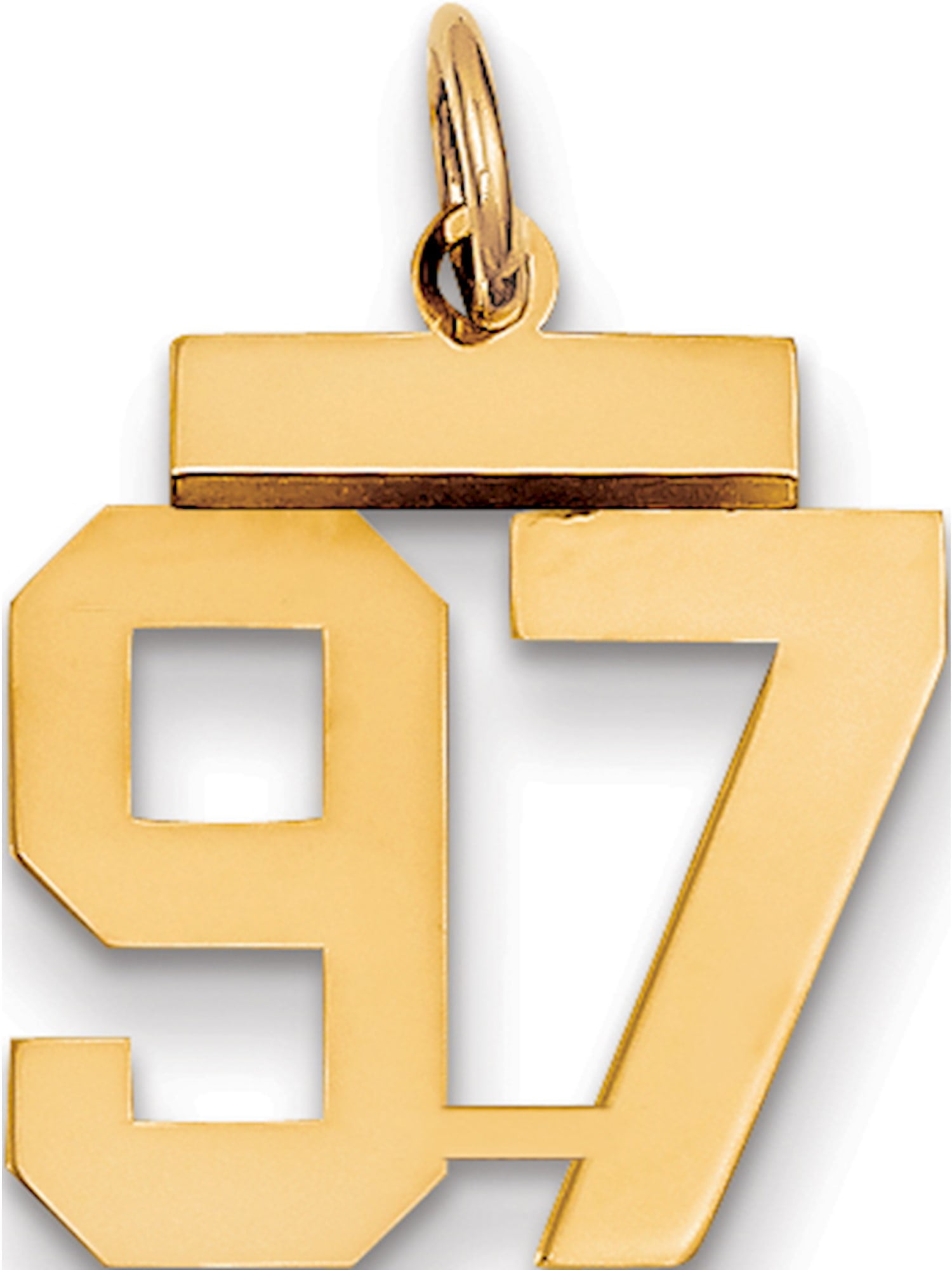 14k Yellow Gold Small Polished Number 97 Pendant / Charm | Walmart Canada